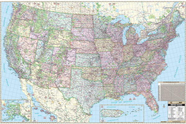 Unites States Wall Maps (Free Shipping)