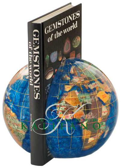 Gemstone Globe Bookends